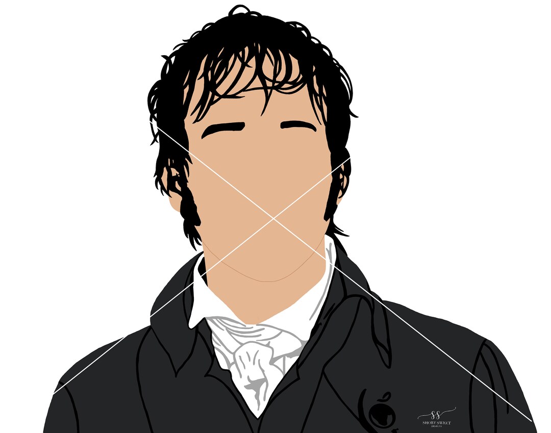 Mr. Darcy - Pride and Prejudice - Silhouette, Clipart, Decal, Vector ...