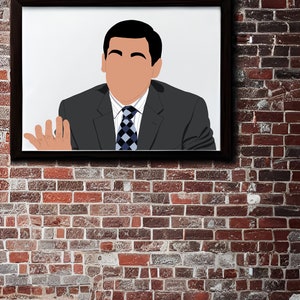 Michael Scott - the Office Silhouette, Clipart, Decal, Vector- Digital ...