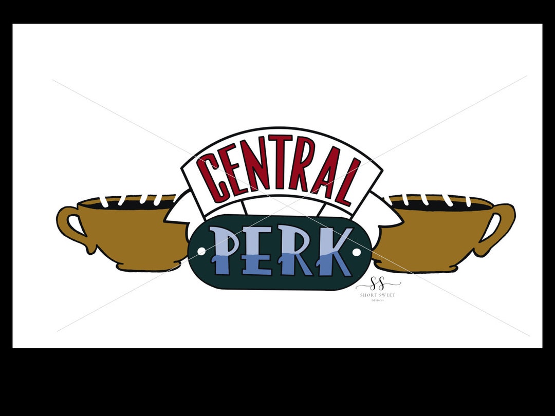 Central Perk Coffee Shop Logo Friends Silhouette, Clipart, Decal ...
