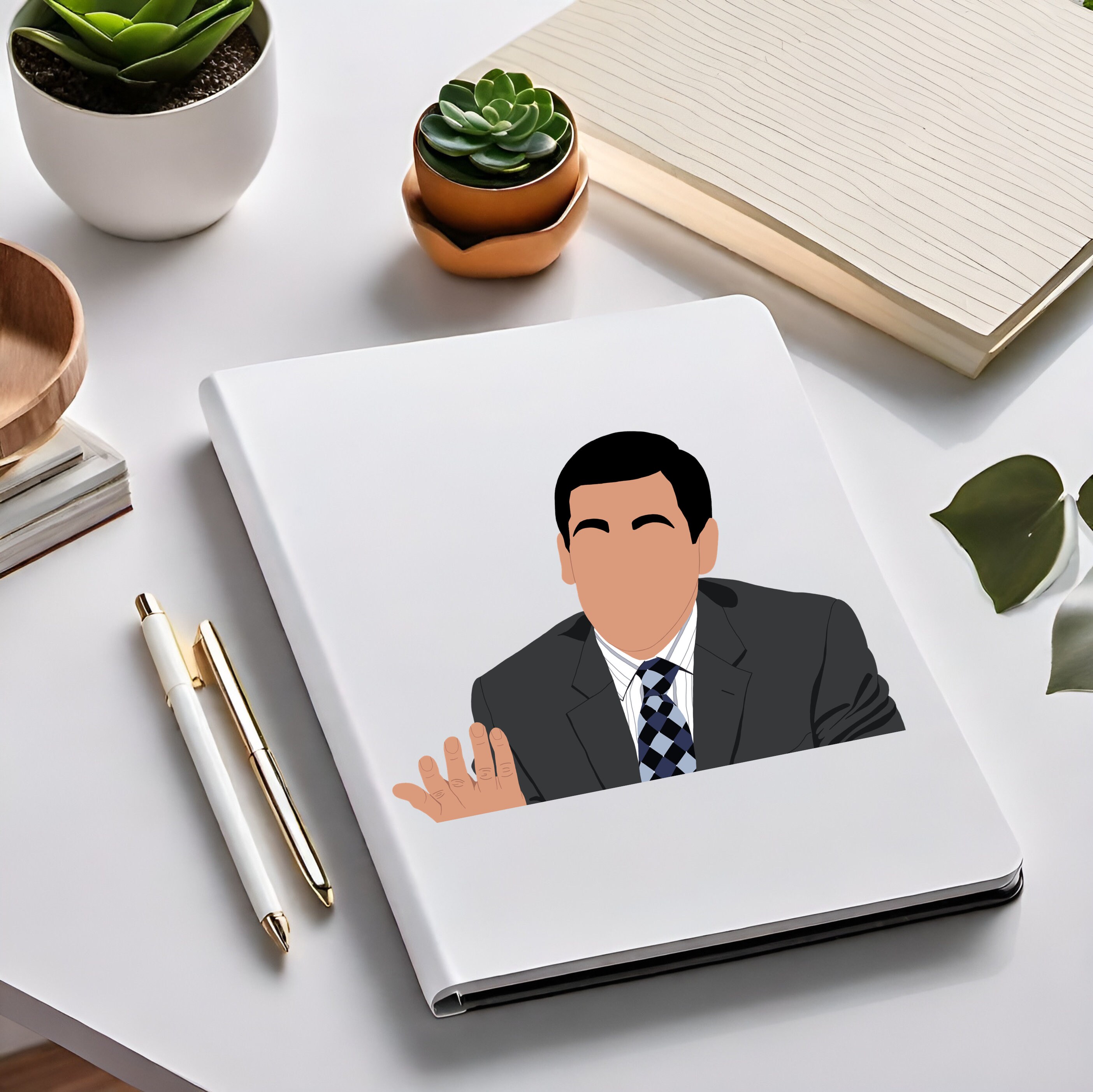Michael Scott - the Office Silhouette, Clipart, Decal, Vector- Digital ...