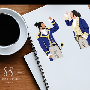 Hamilton and Lafayette Silhouette, Clipart, Decal, Vector- Digital Art ...