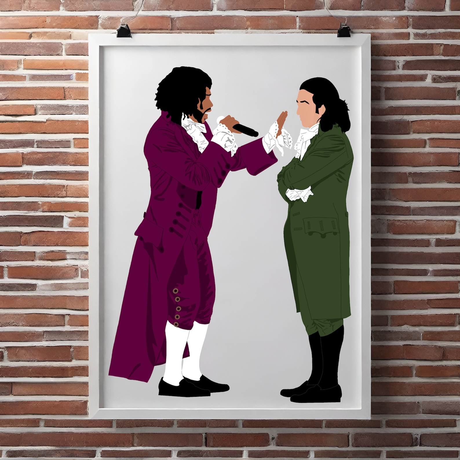 Hamilton Vs Jefferson Debate Silhouette: Clipart Vector Decal (digital ...
