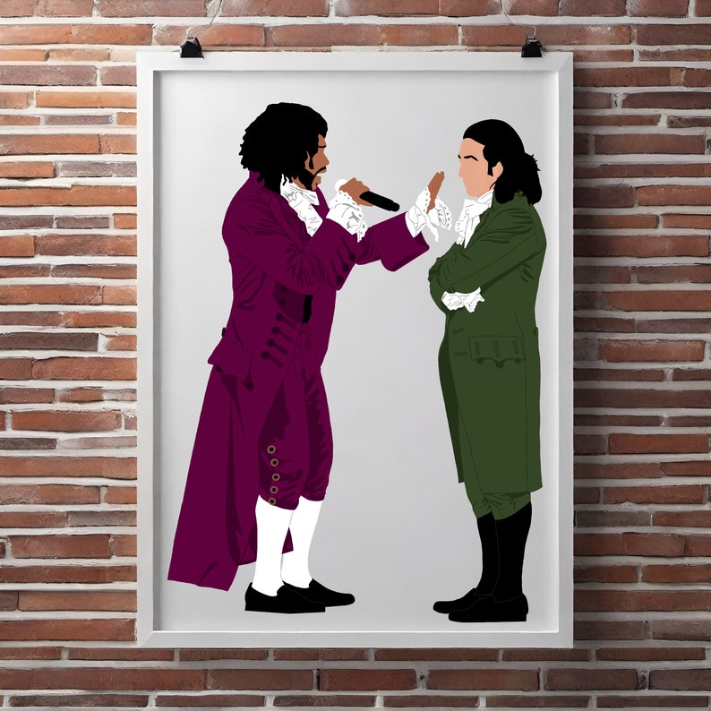 Alexander Hamilton and Thomas Jefferson Debate Hamilton Silhouette ...