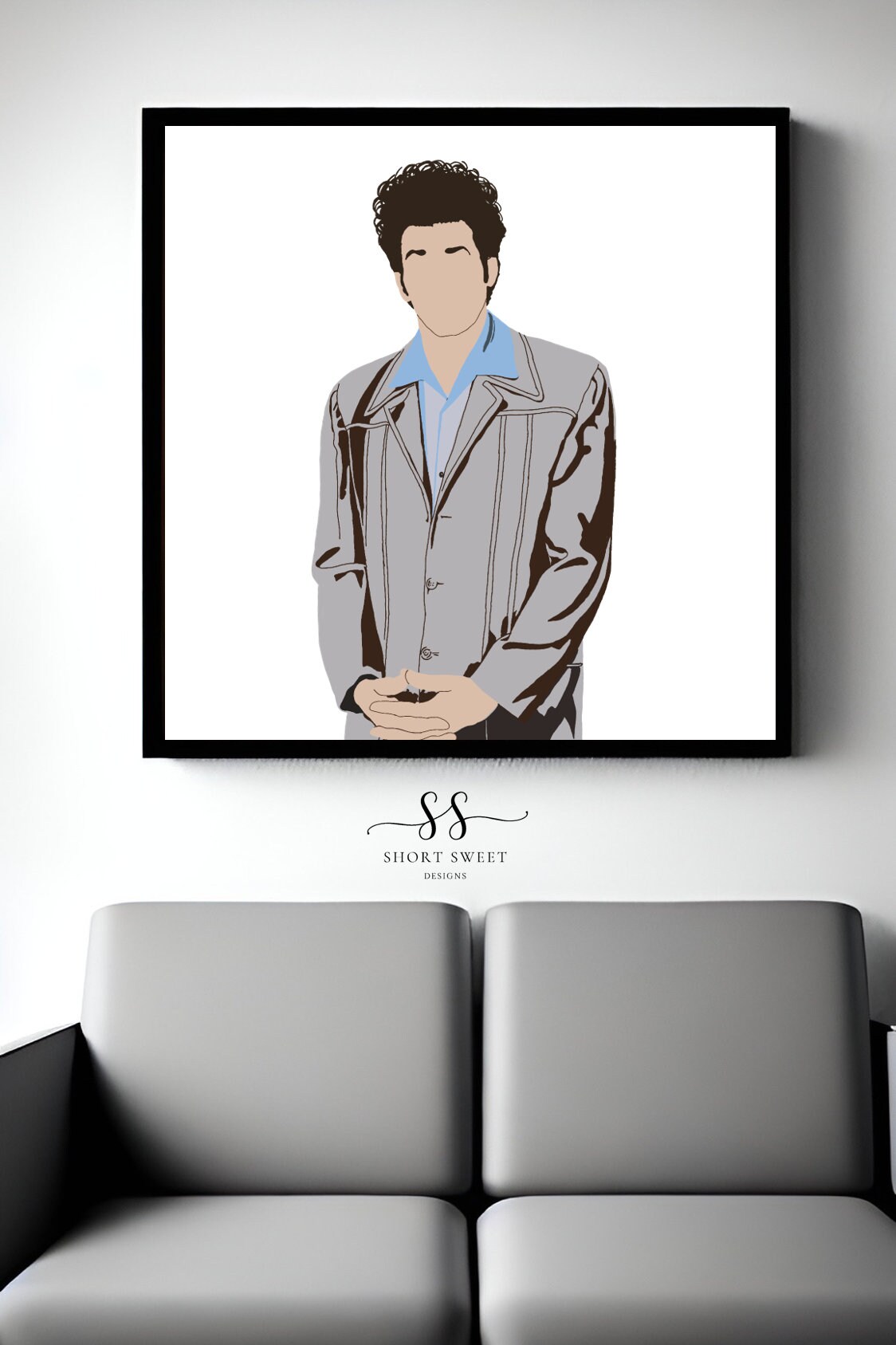 Kramer Portrait Silhouette, Clipart, Decal, Vector Digital Download ...