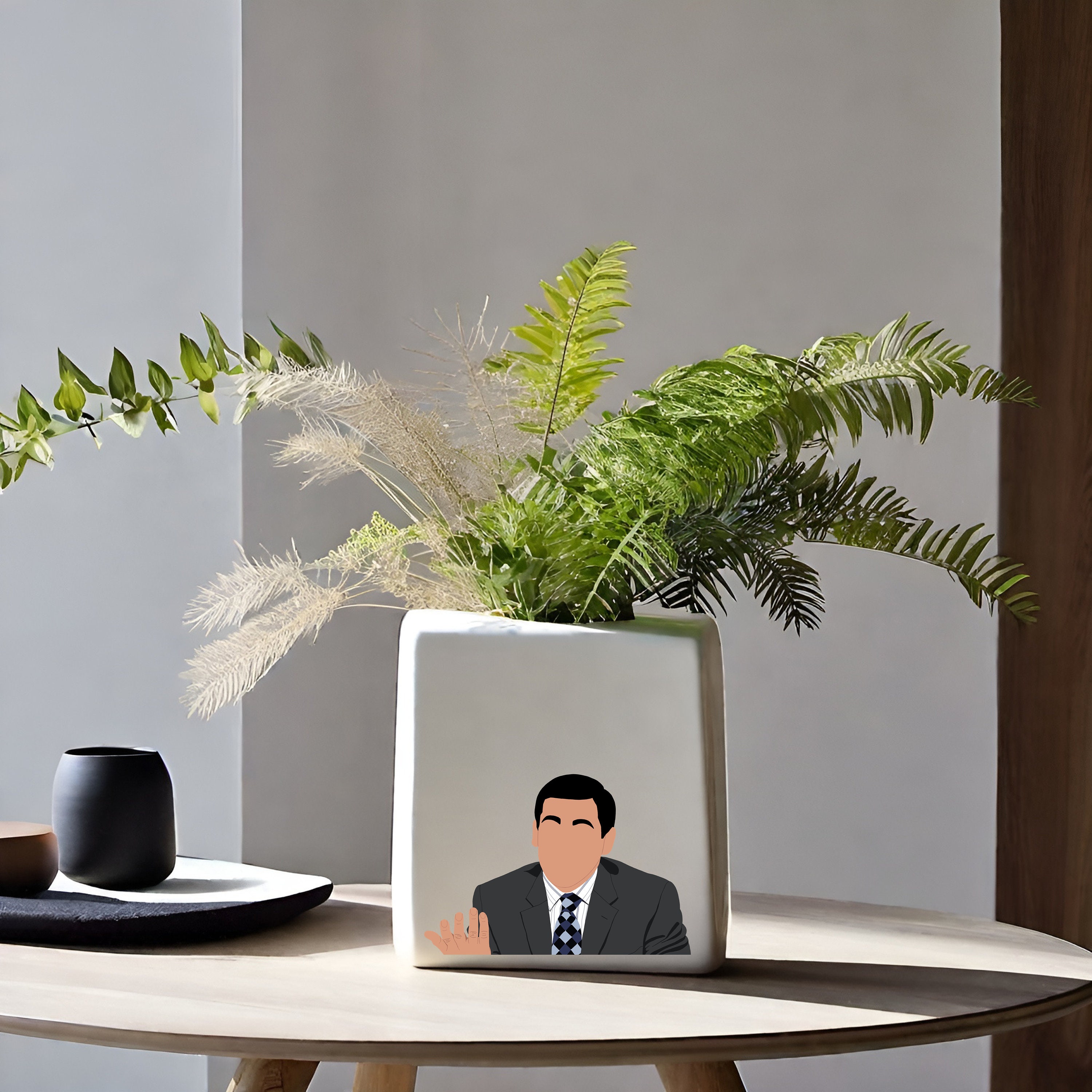 Michael Scott - the Office Silhouette, Clipart, Decal, Vector- Digital ...