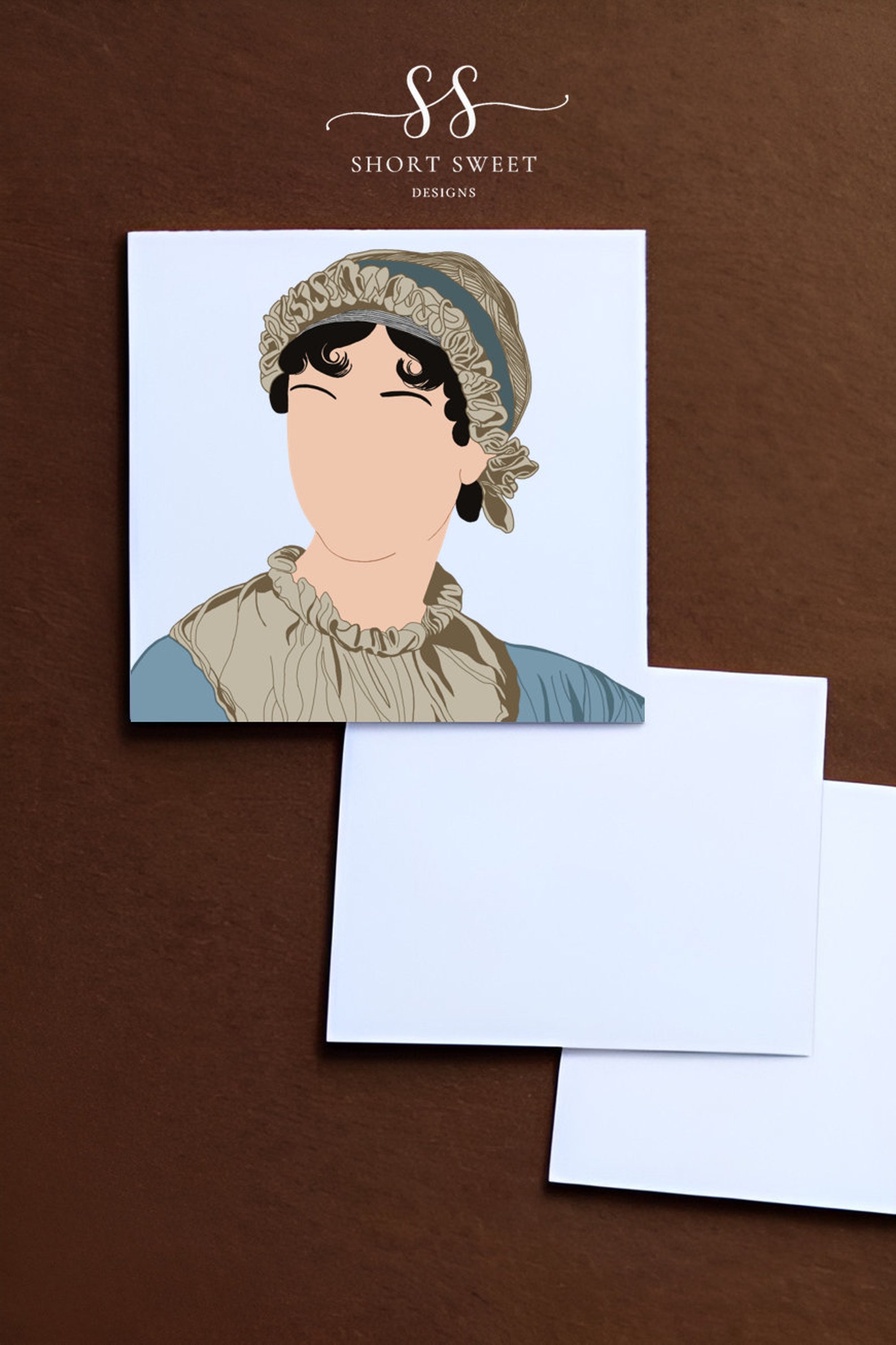 Jane Austen Portrait Silhouette, Clipart, Decal, Vector- Digital ...