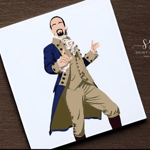 Alexander Hamilton - Silhouette, Clipart, Decal, Vector- Digital ...