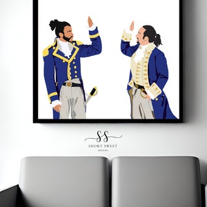 Hamilton and Lafayette Silhouette, Clipart, Decal, Vector- Digital Art ...