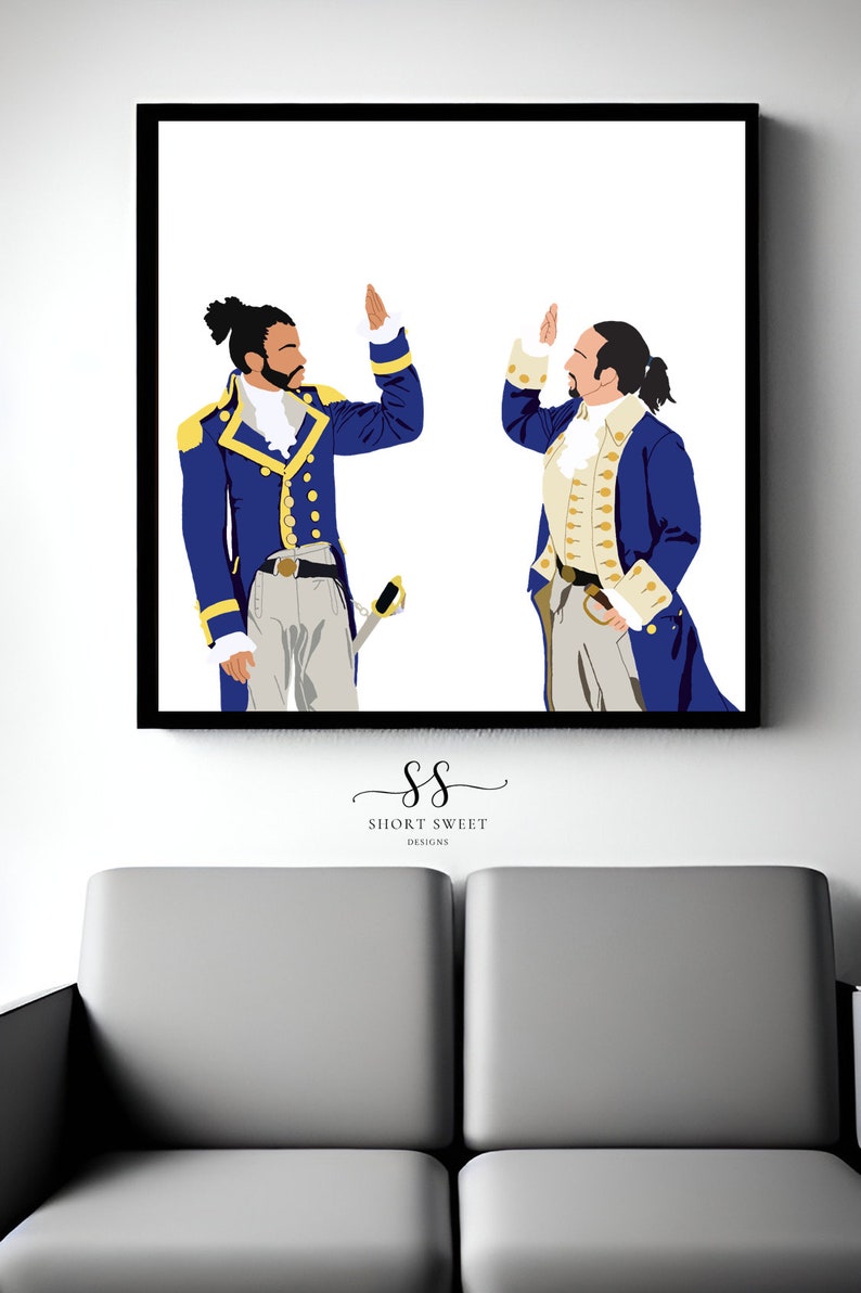Hamilton and Lafayette Silhouette, Clipart, Decal, Vector Digital Art ...
