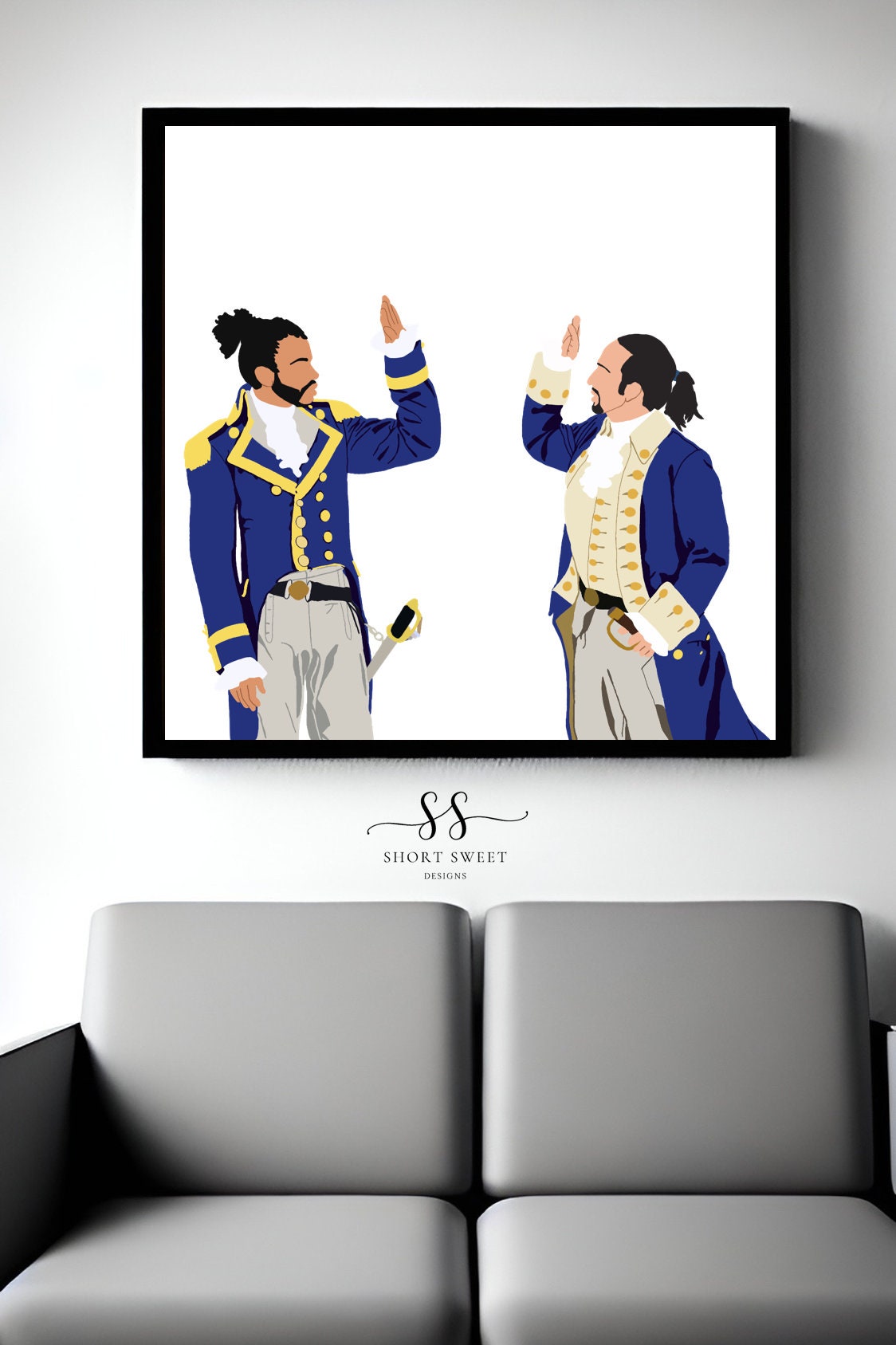 Hamilton and Lafayette Silhouette, Clipart, Decal, Vector Digital Art ...