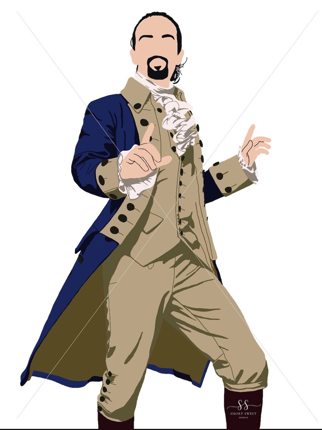 Alexander Hamilton - Silhouette, Clipart, Decal, Vector- Digital ...