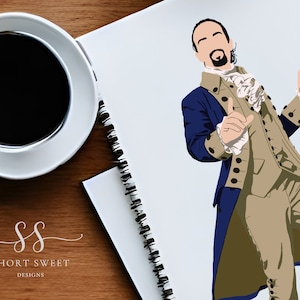 Alexander Hamilton - Silhouette, Clipart, Decal, Vector- Digital ...