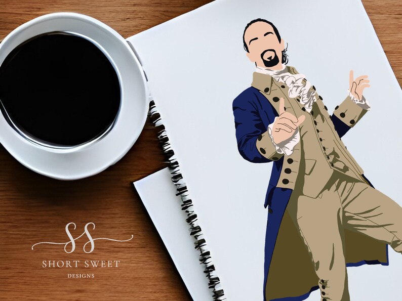 Alexander Hamilton - Silhouette, Clipart, Decal, Vector- Digital ...