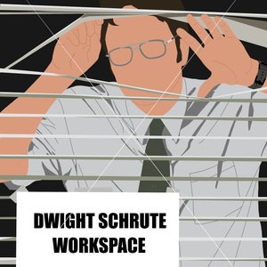 Dwight Schrute Workspace - the Office Silhouette, Clipart, Decal ...