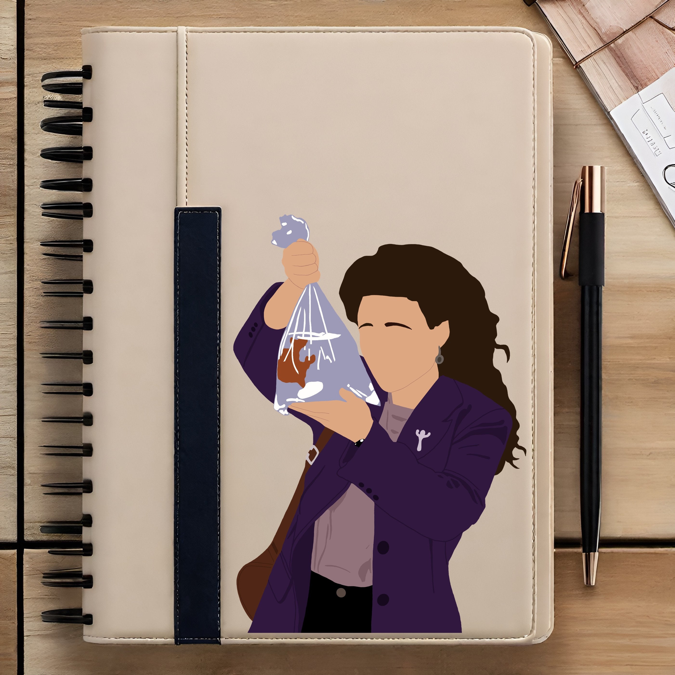 Elaine With Fish Silhouette – Seinfeld Vector Clipart (digital Download ...