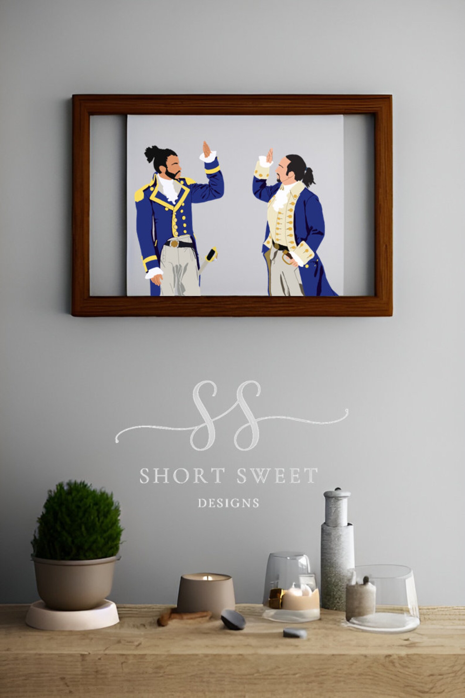 Hamilton and Lafayette Silhouette, Clipart, Decal, Vector Digital Art ...
