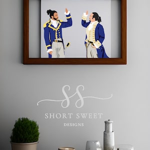 Hamilton and Lafayette Silhouette, Clipart, Decal, Vector- Digital Art ...