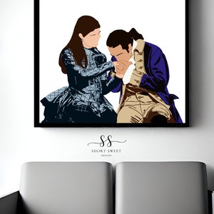Alexander and Eliza Hamilton - Silhouette, Clipart, Decal, Vector ...