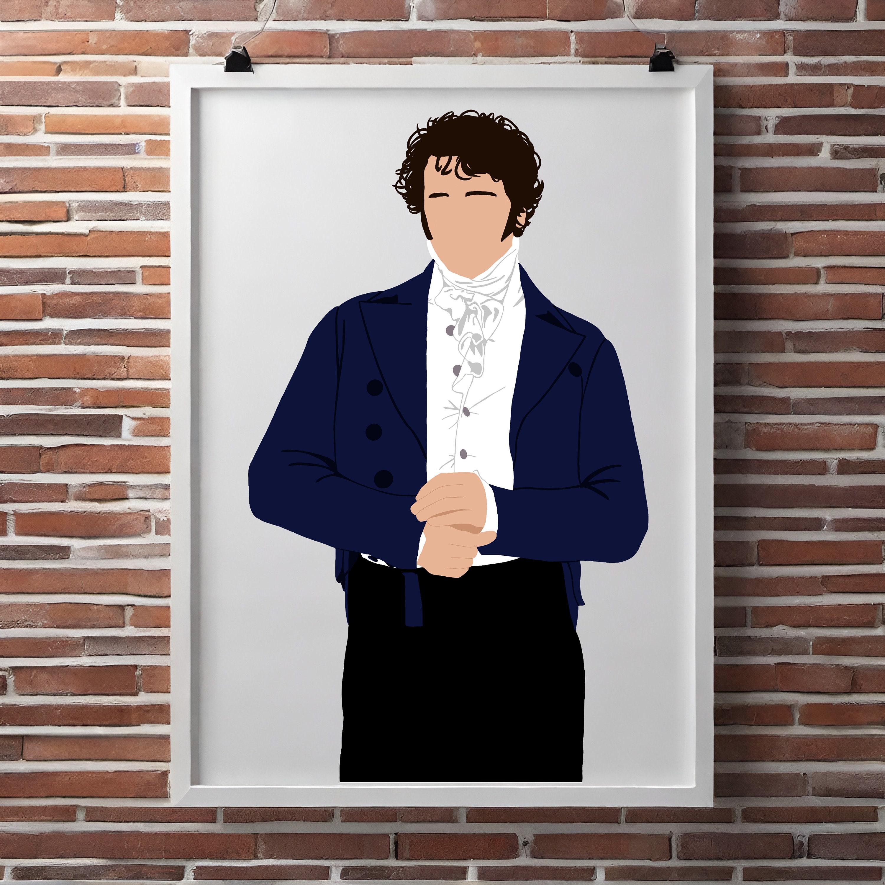 Digital Copy of Pride and Prejudice Mr Darcy Style Silhouette, Clipart ...