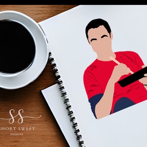 Sheldon Cooper Silhouette: Big Bang Theory Clipart (digital Download ...