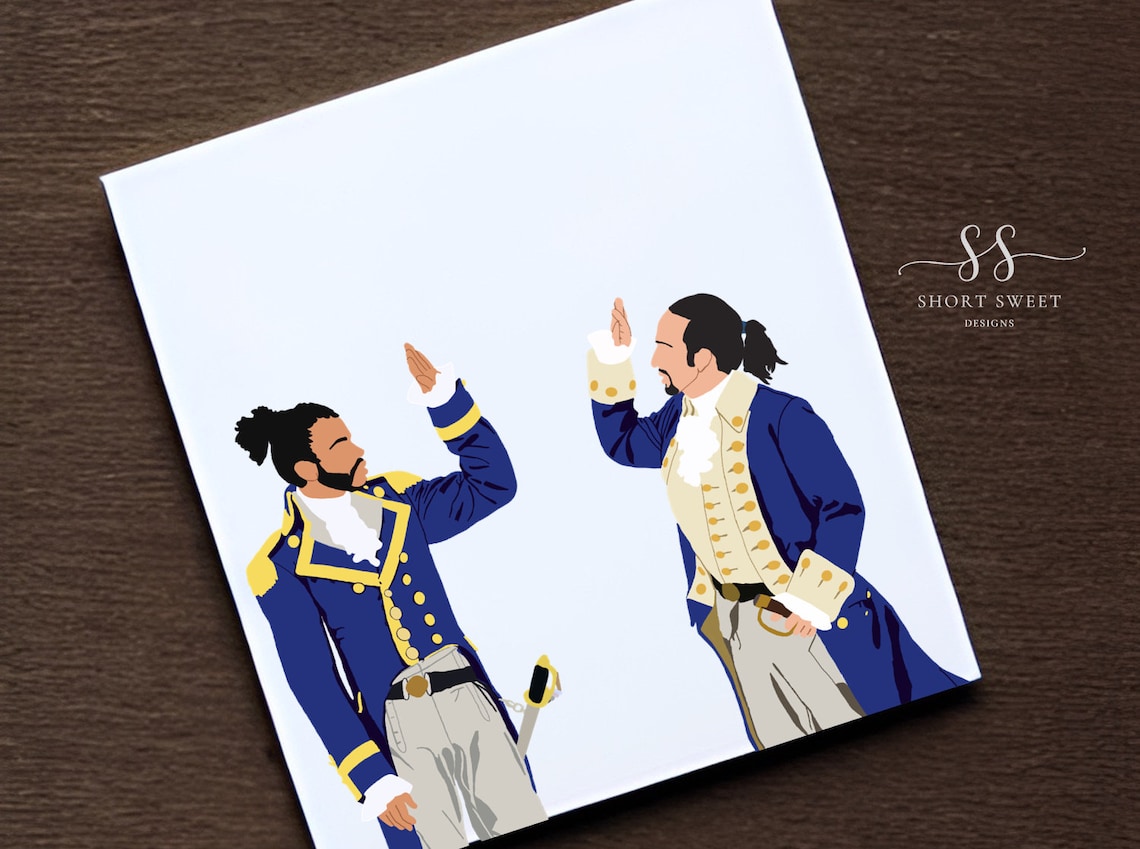 Hamilton and Lafayette Silhouette, Clipart, Decal, Vector Digital Art ...