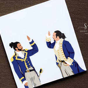 Hamilton and Lafayette Silhouette, Clipart, Decal, Vector- Digital Art ...