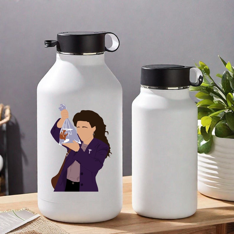 Seinfeld Elaine With Fish in Parking Lot Silhouette, Clipart, Decal ...