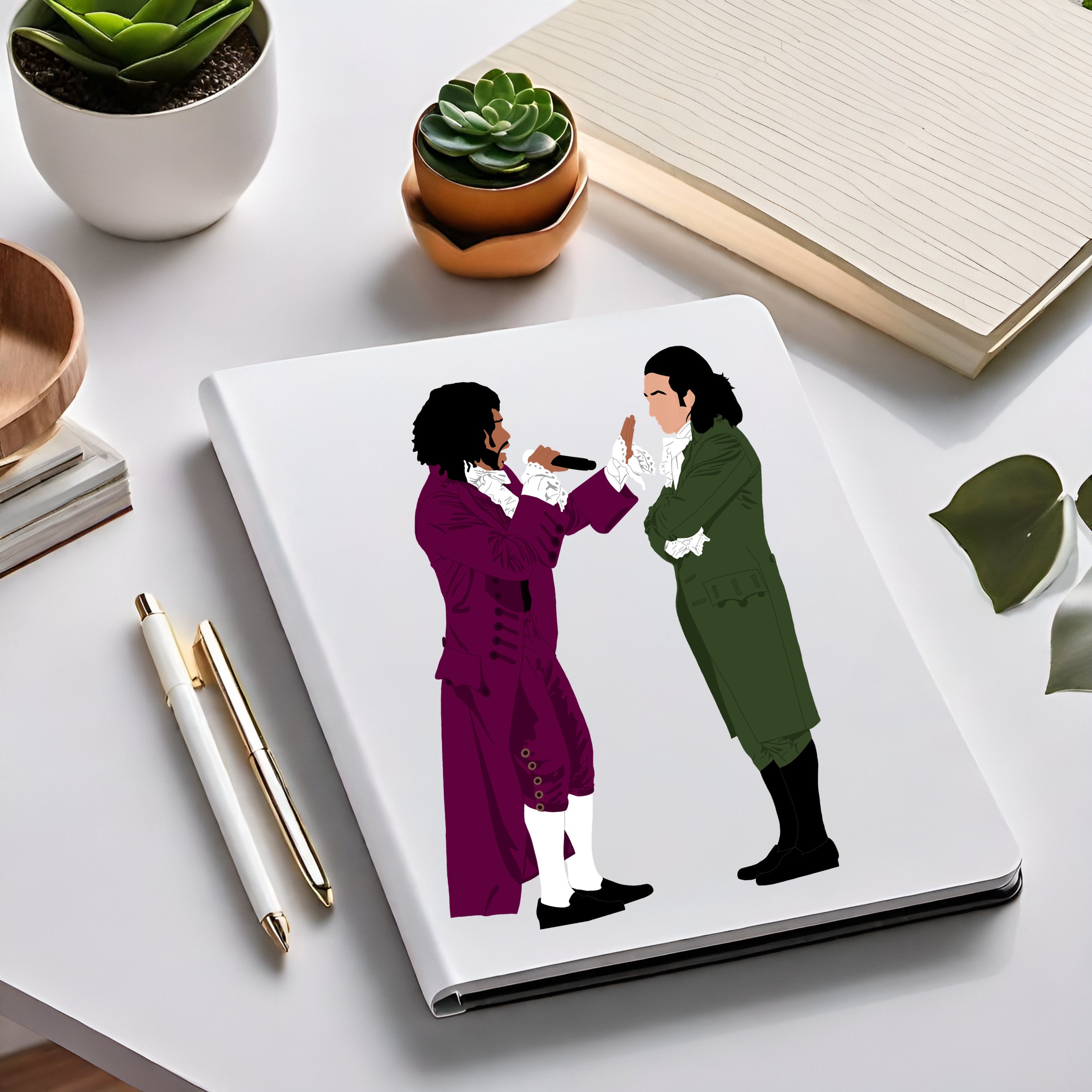 Alexander Hamilton and Thomas Jefferson Debate Hamilton Silhouette ...