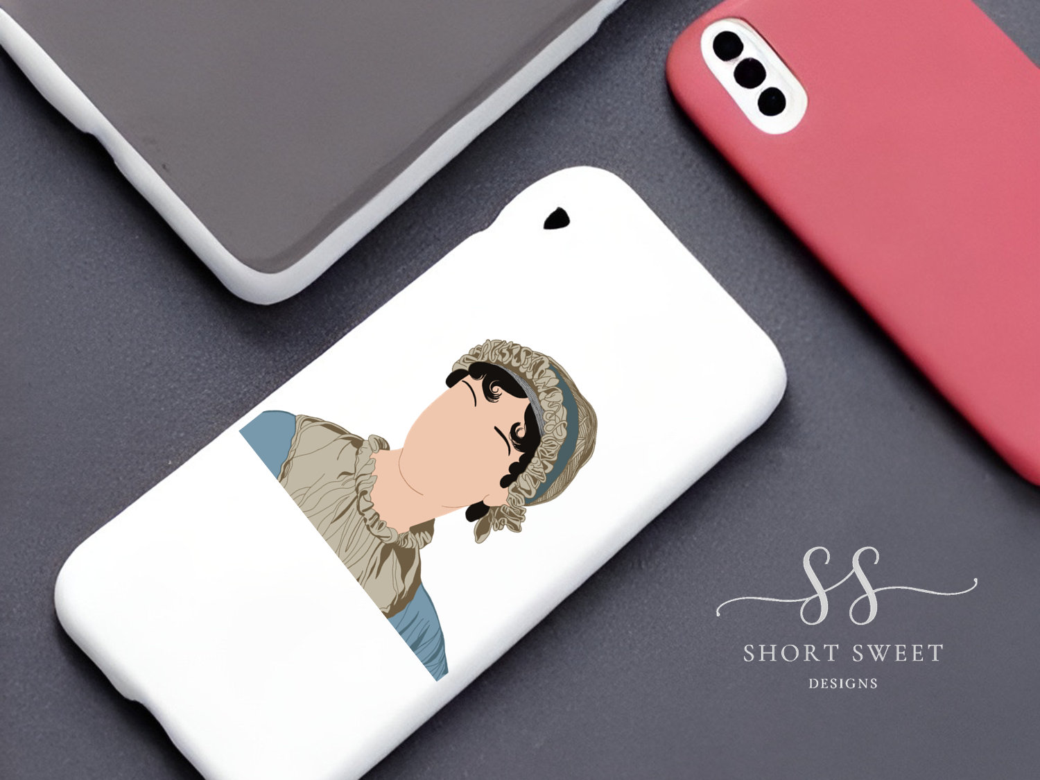 Jane Austen Portrait Silhouette, Clipart, Decal, Vector Digital ...