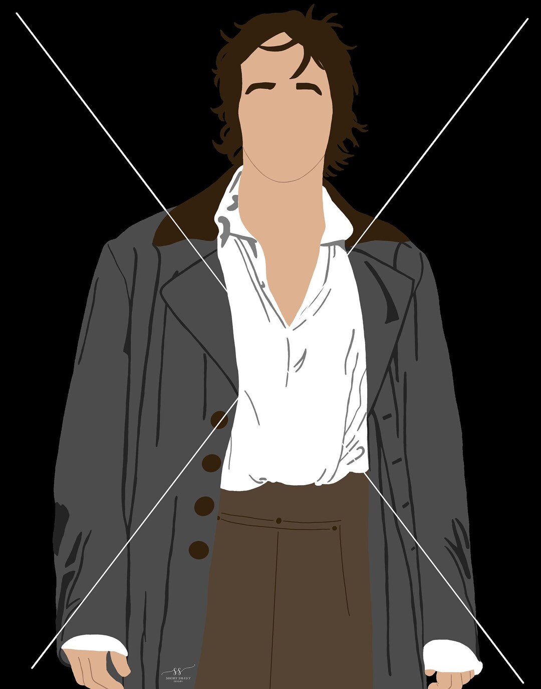 Digital Copy of Pride and Prejudice- Mr Darcy at Dawn - Silhouette ...