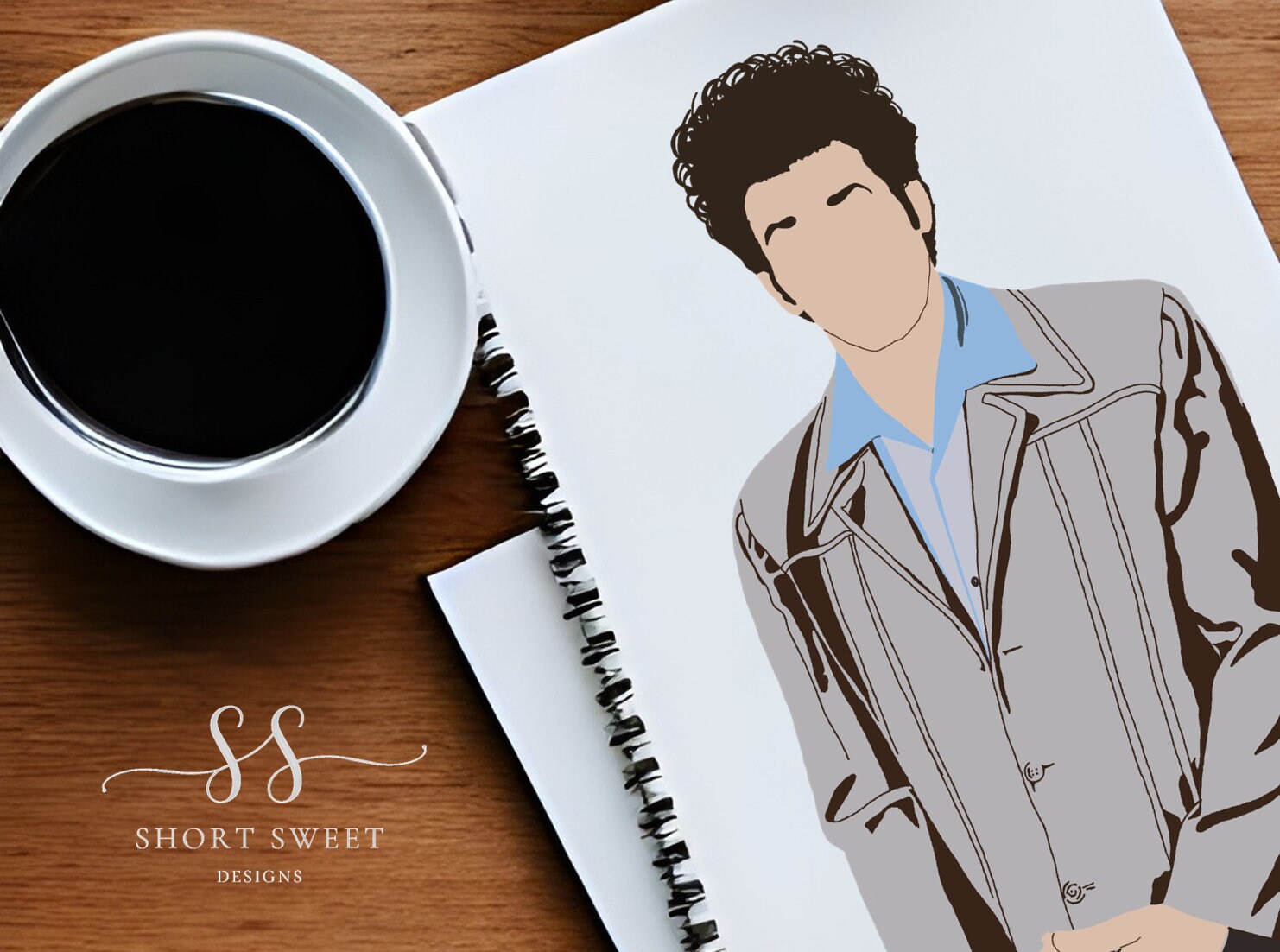 Kramer Portrait Silhouette, Clipart, Decal, Vector Digital Download ...