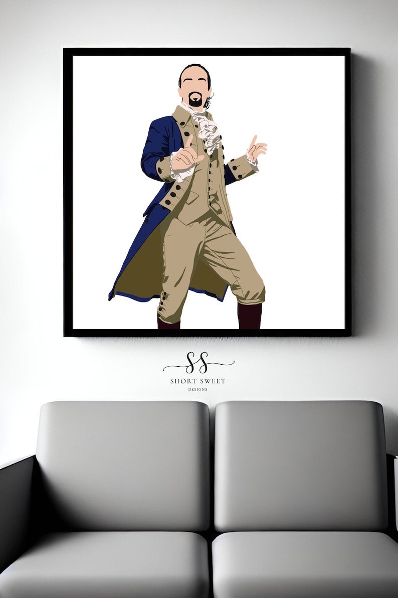 Alexander Hamilton - Silhouette, Clipart, Decal, Vector- Digital ...