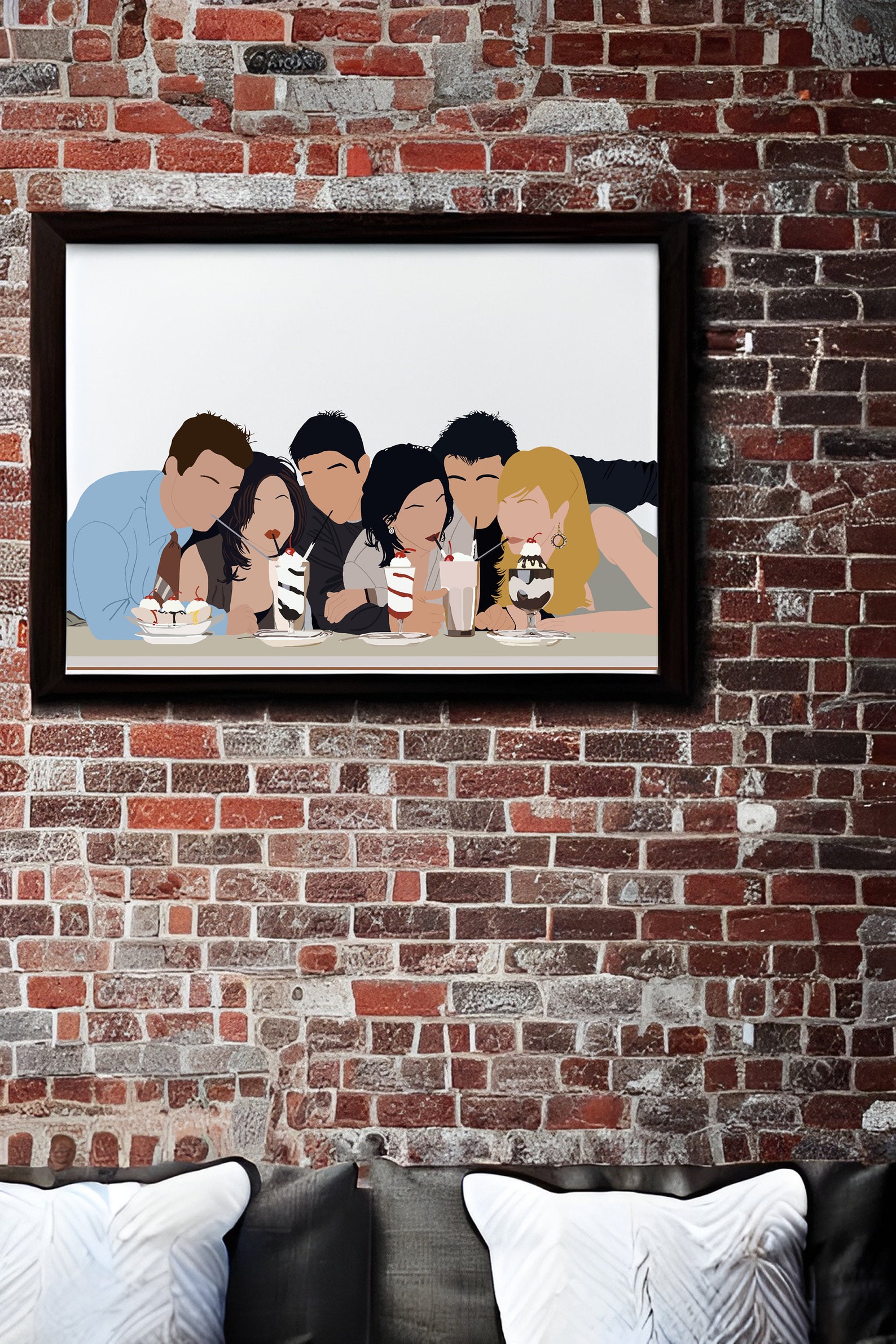 Friends Cast- Milkshake Silhouette, Clipart, Decal, Vector- Digital ...