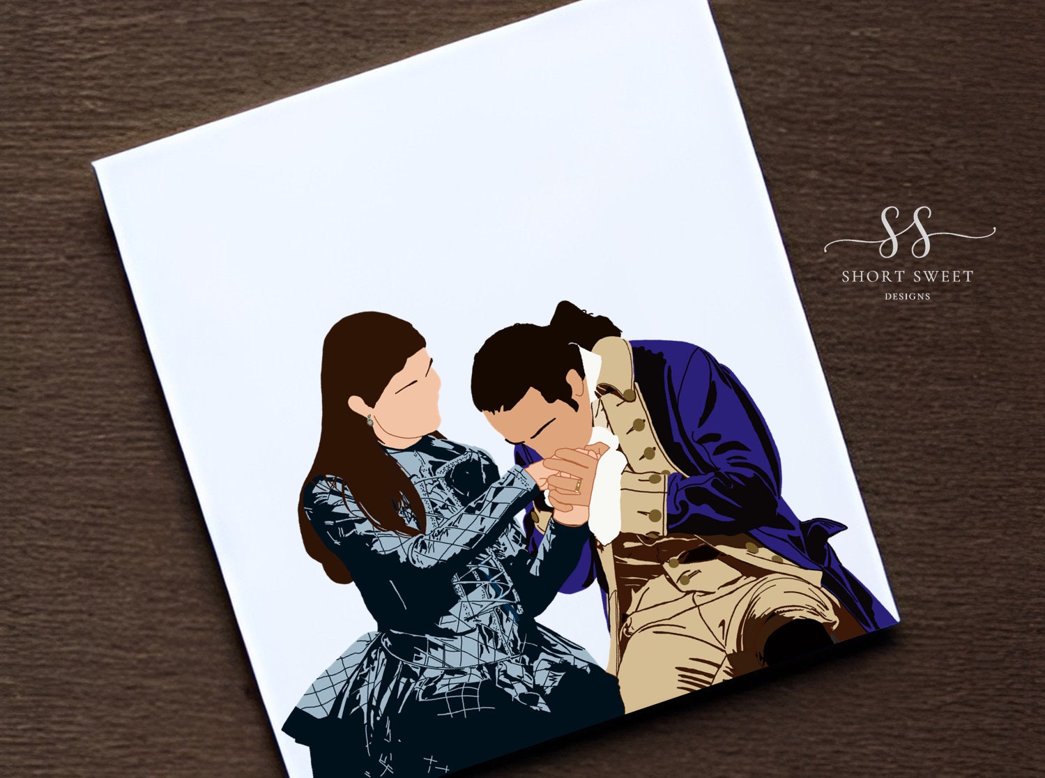 Alexander and Eliza Hamilton Silhouette, Clipart, Decal, Vector Digital ...