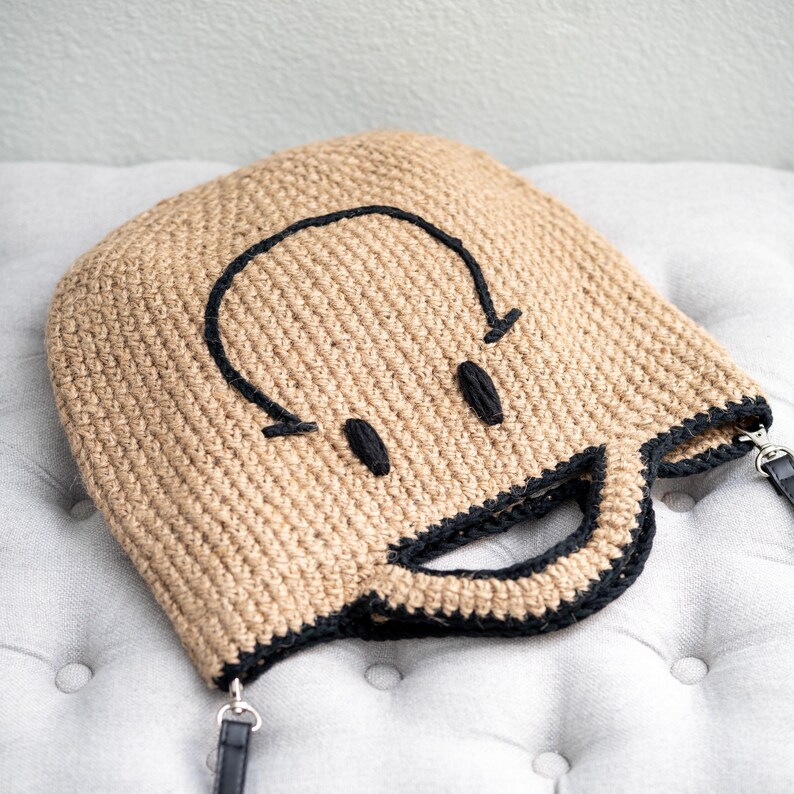 Twine Woven Smiley Face Bag – Handmade Boho Fashion Purse - Etsy