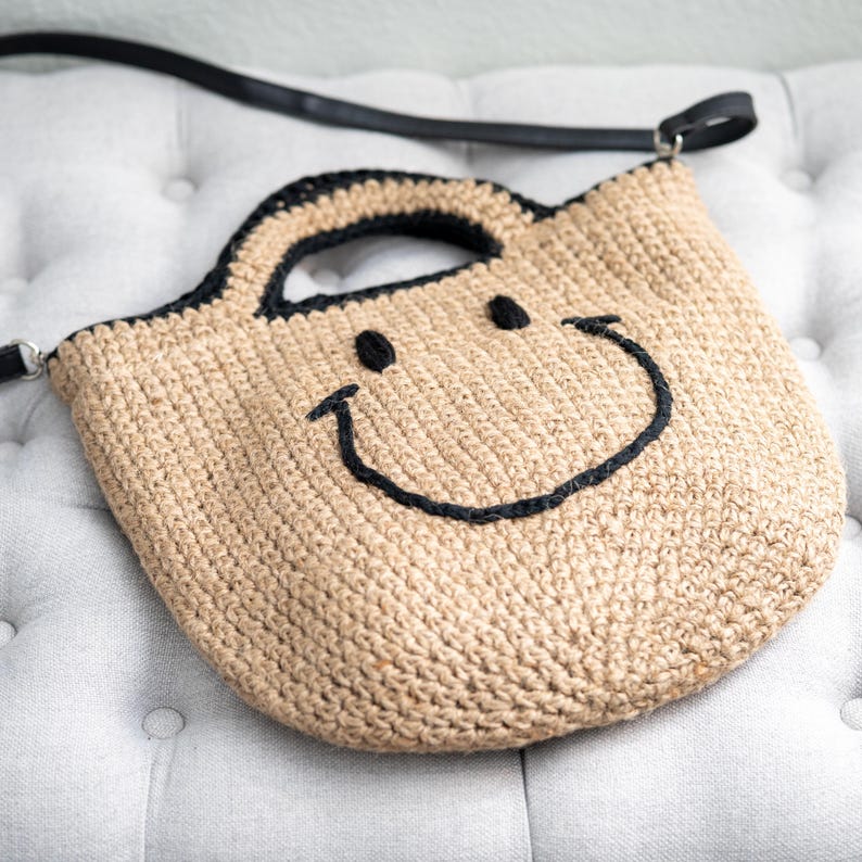 Twine Woven Smiley Face Bag – Handmade Boho Fashion Purse - Etsy
