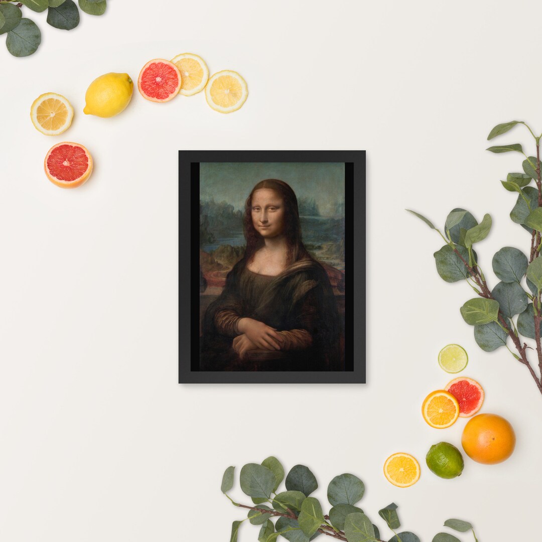 Mona Lisa Painting, in a Frame, Classic Home Decor, Great for Living ...
