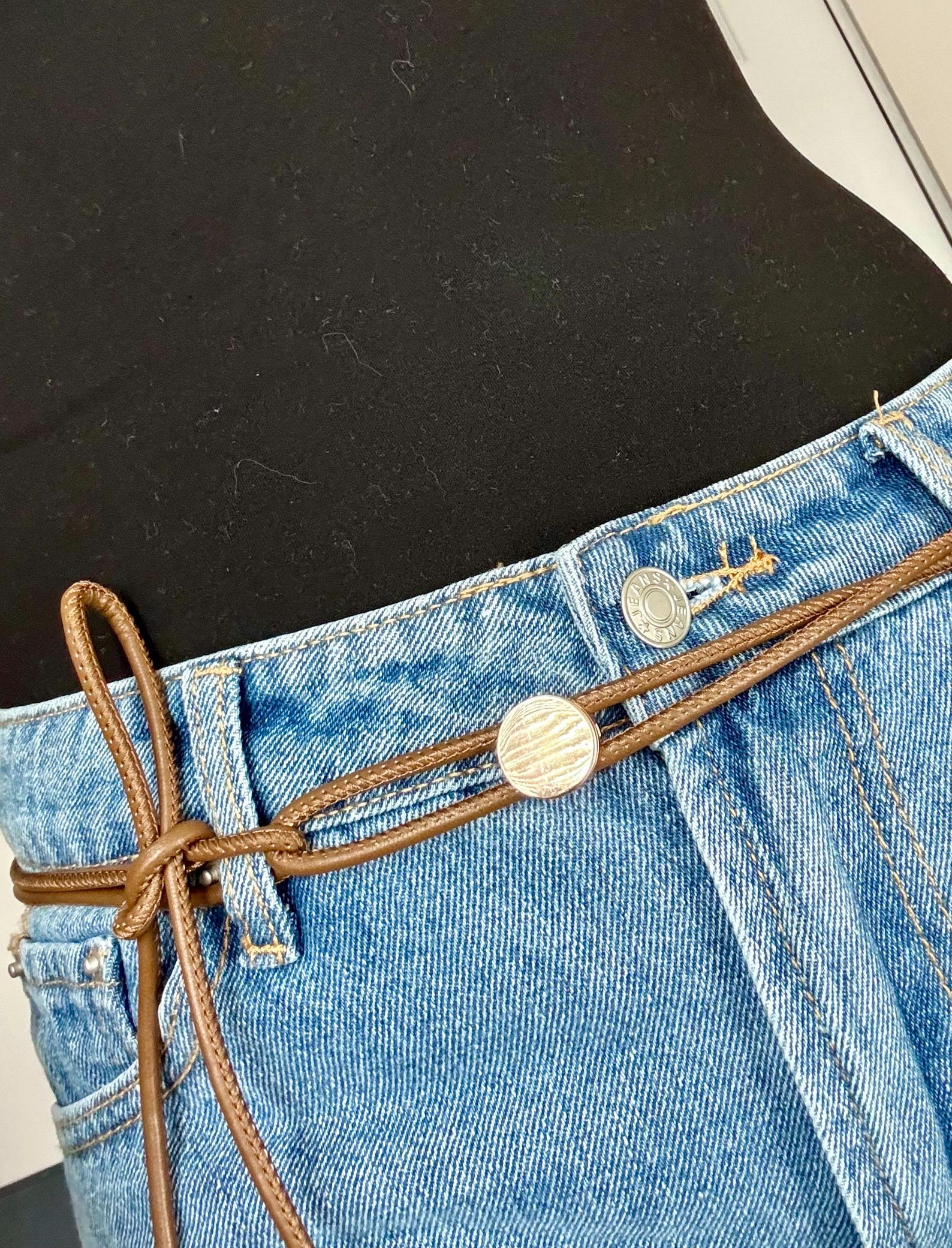 Tie-up Brown Rope Belt in Soft Leather and Gold Metal Hardware - Etsy