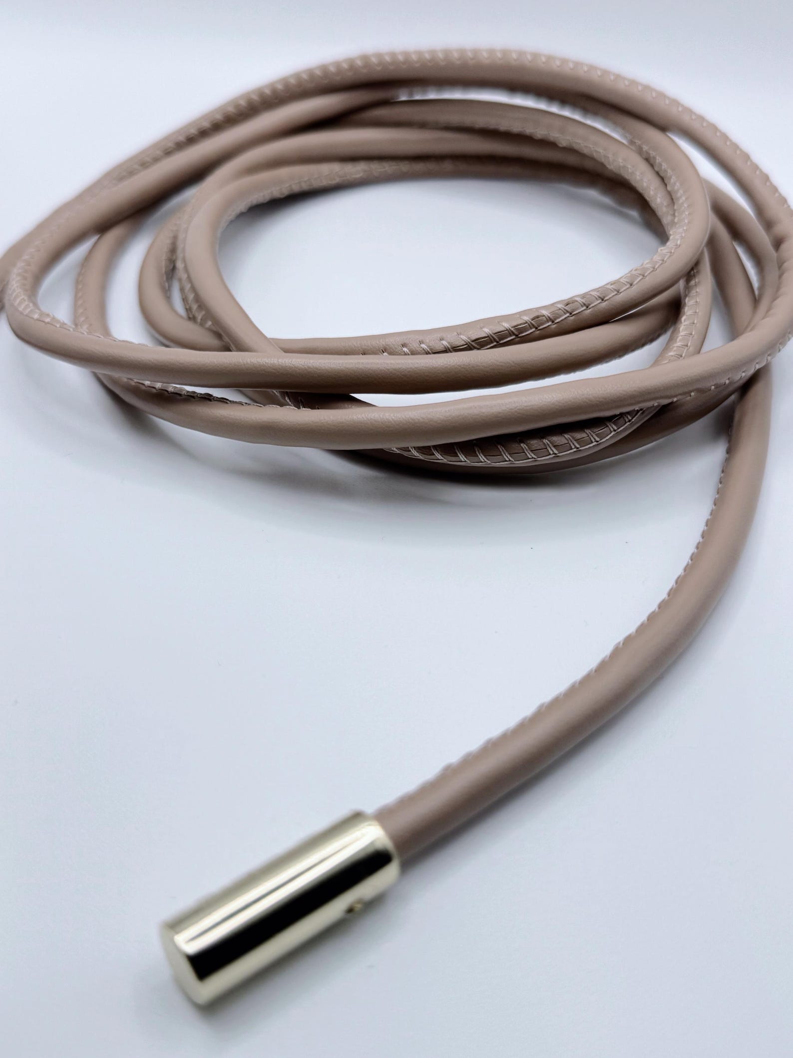 Tie-up Khaki Rope Belt in Soft Leather - Etsy