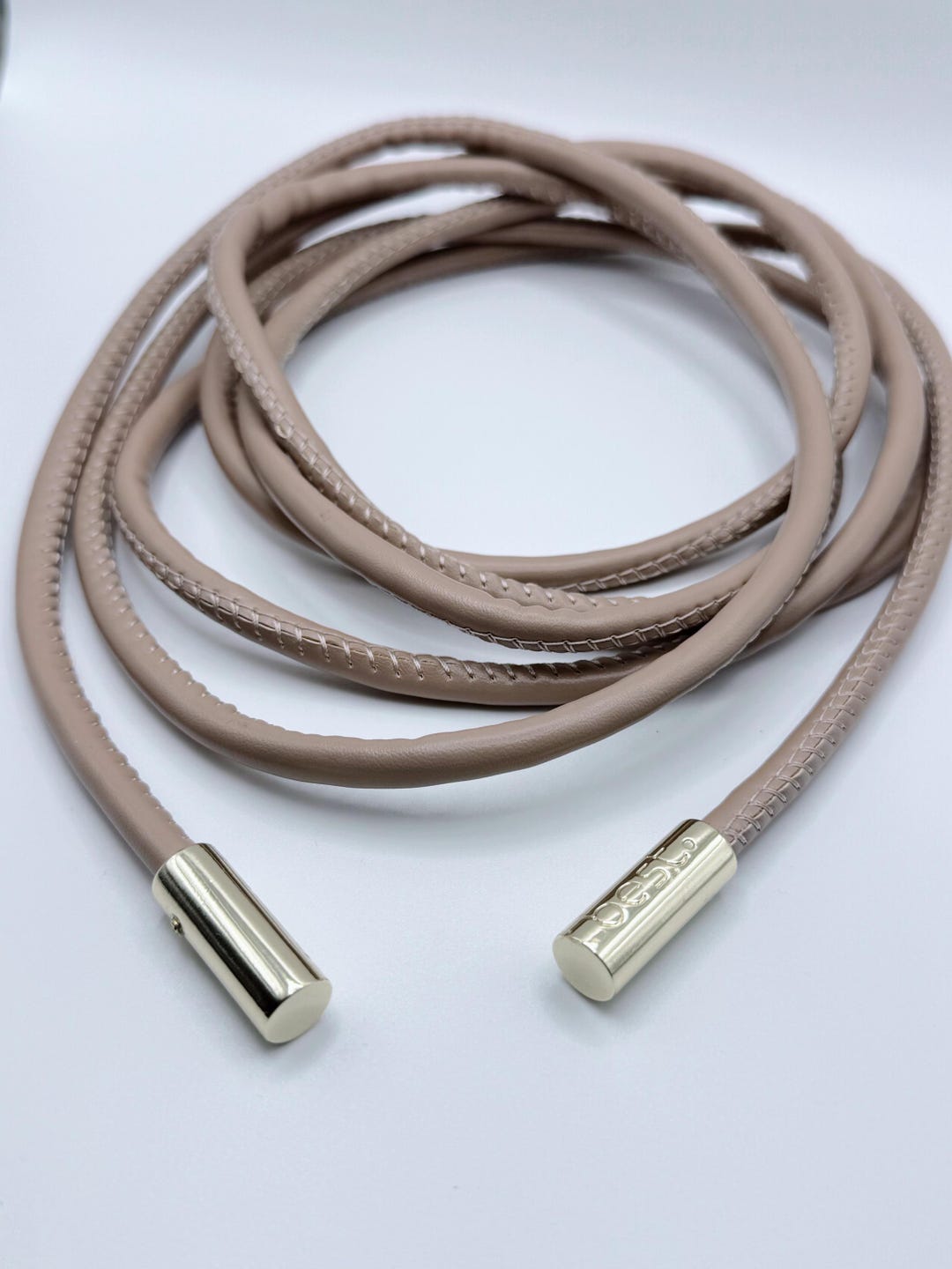 Tie-up Khaki Rope Belt in Soft Leather - Etsy