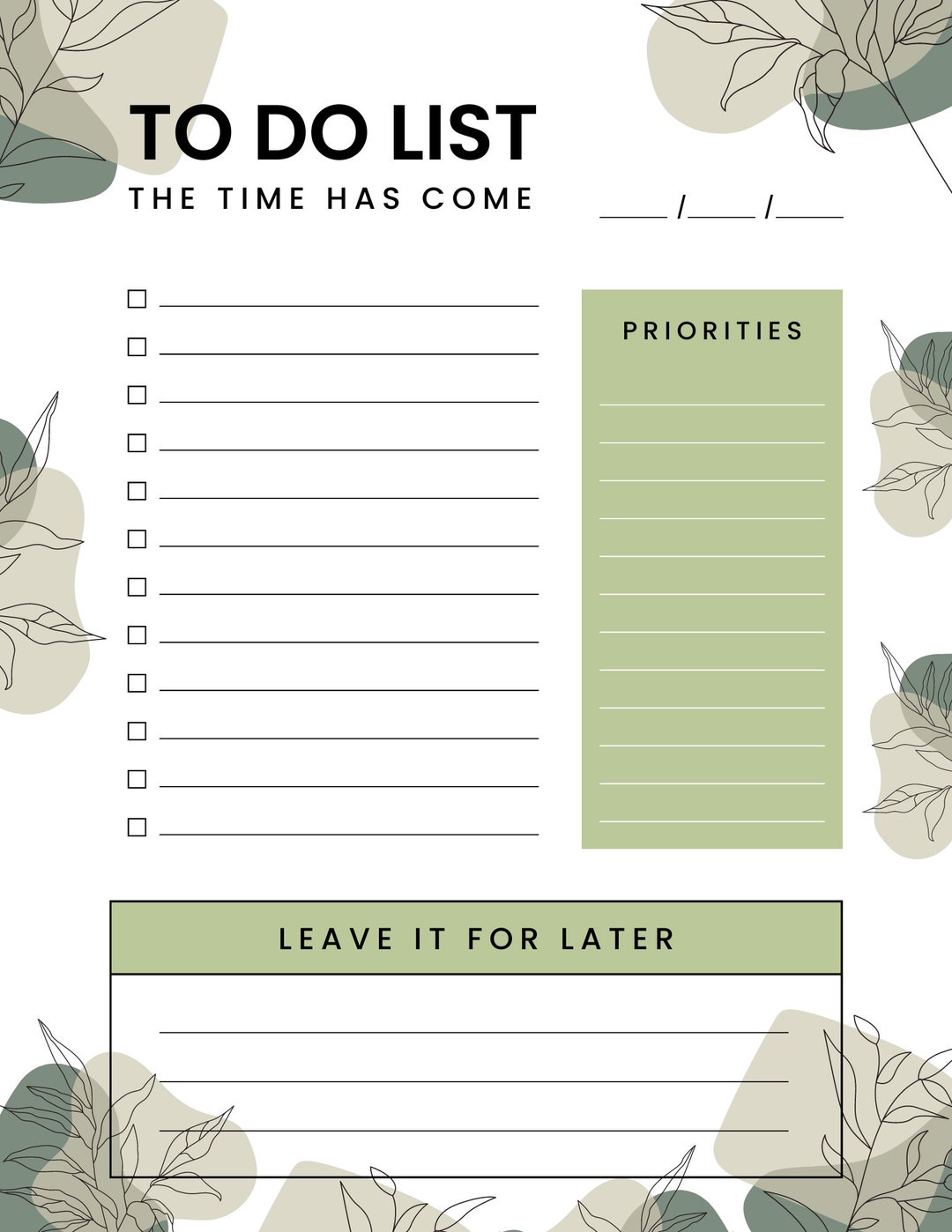 To Do List, Printable to Do List, Instant Download - Etsy