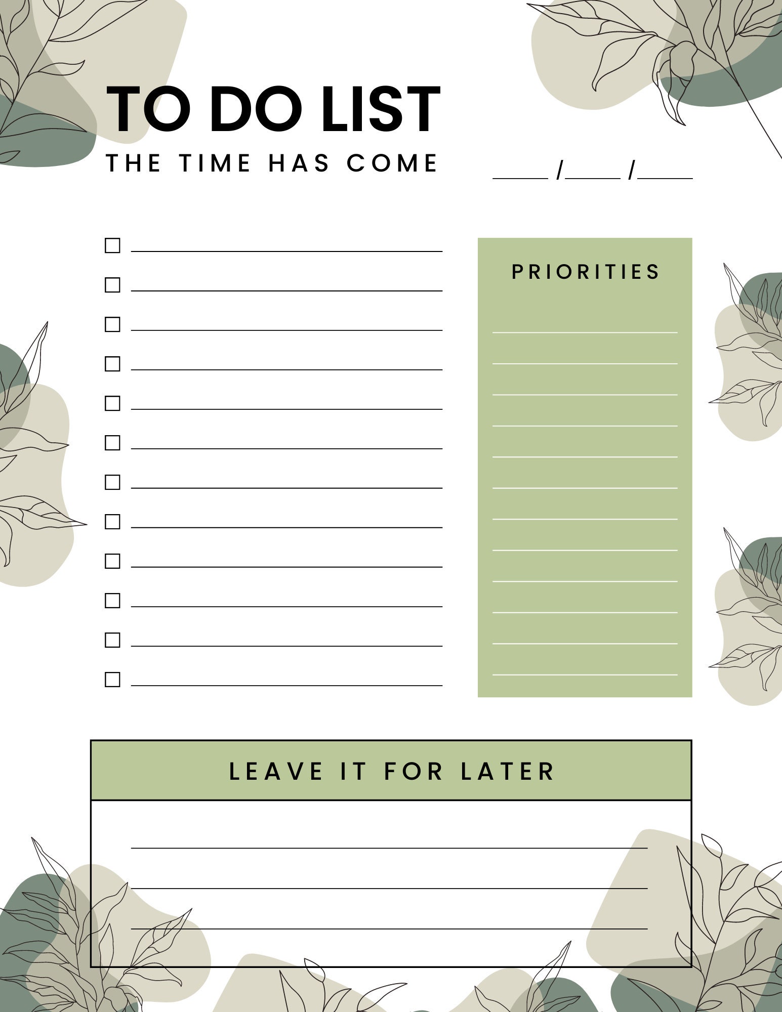 To Do List, Printable to Do List, Instant Download - Etsy