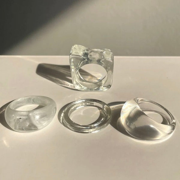 Clear Resin Ring - Etsy