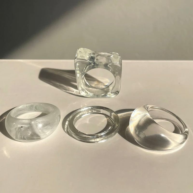 Clear Resin Ring - Etsy