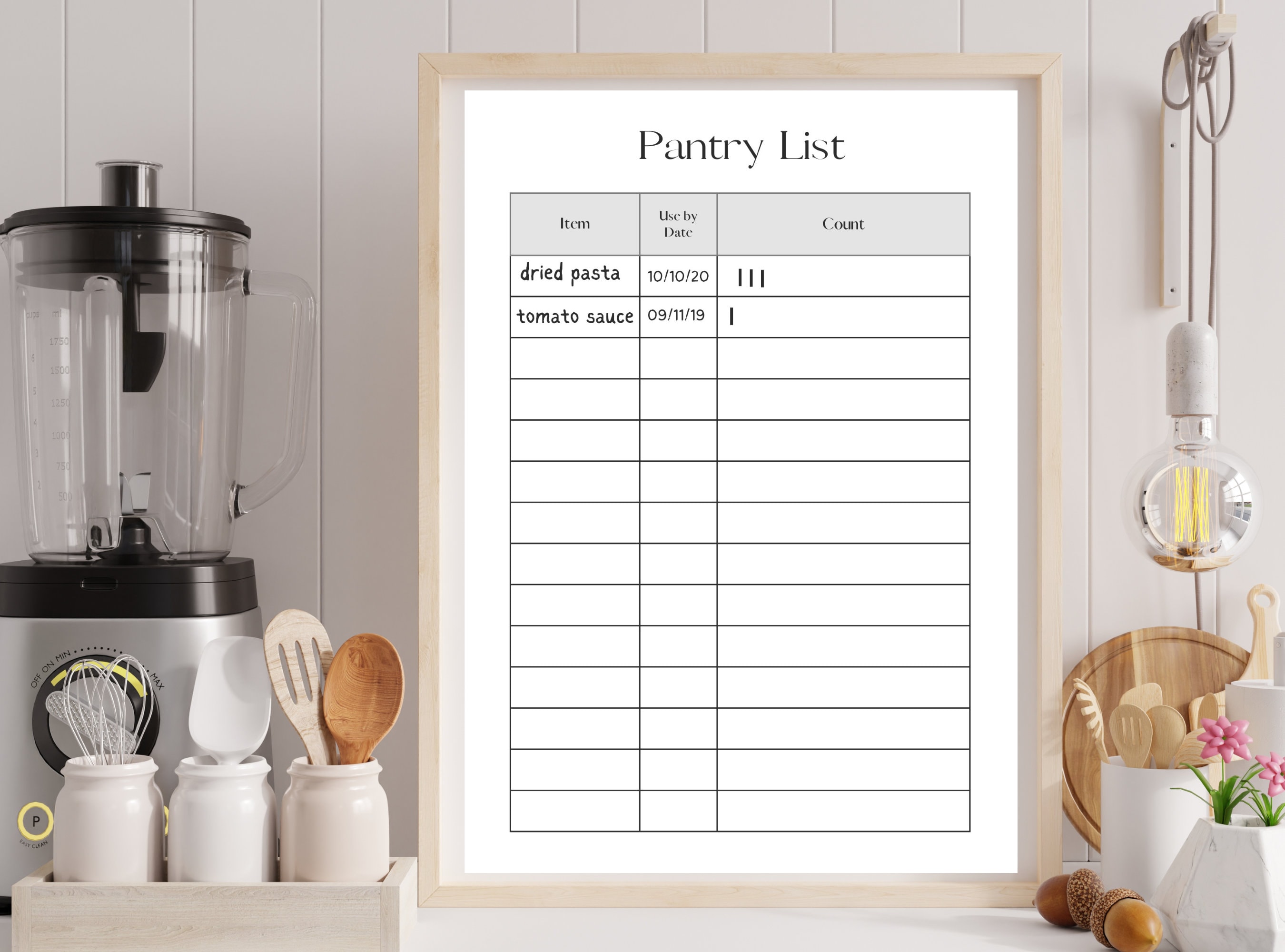 Pantry List Printable Template, Kitchen Inventory Tracker, A4, A5, US ...