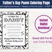 Father's Day Poem Printable | Father's Day Coloring Page | DIY Father's ...