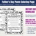 Father's Day Poem Printable Father's Day Coloring Page DIY Father's Day ...