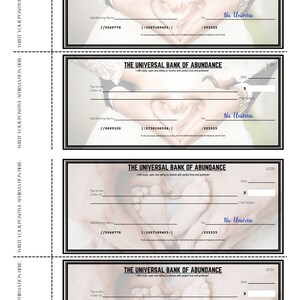 Abundance Cheques: Law of Attraction Manifestation Printable (PDF) - Etsy