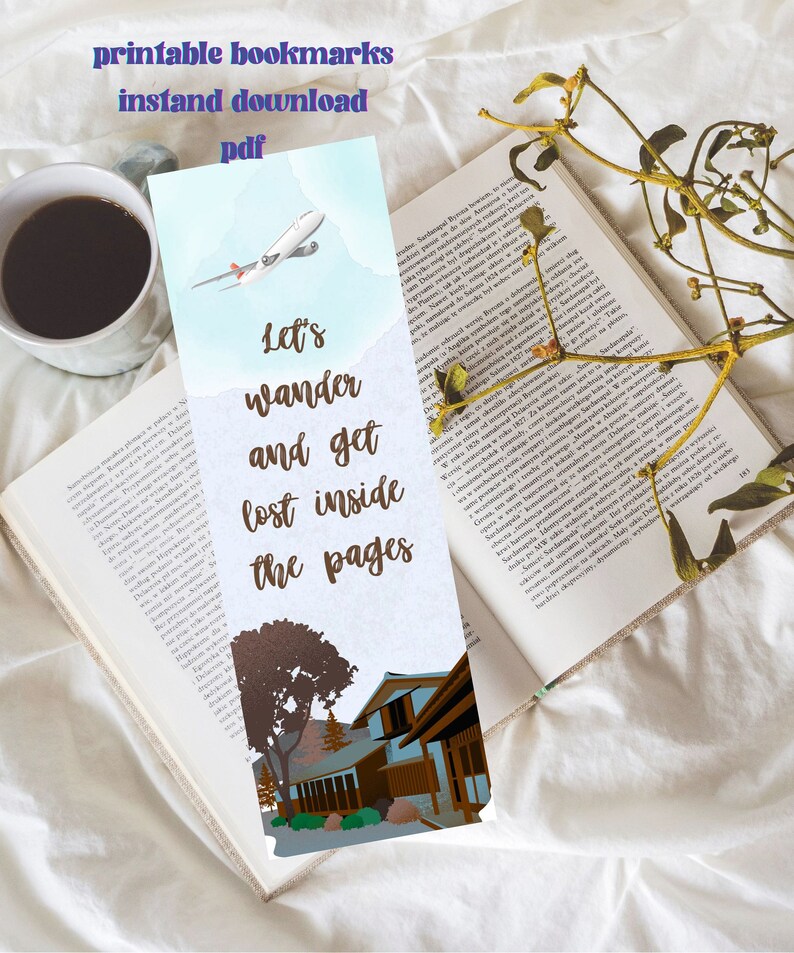 Bookmarks Printable Instant Download Travel Lovers Bookmarks - Etsy