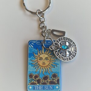 Personalised Zodiac Tarot Key Rings Lucky Bag Charms Gift for Her ...